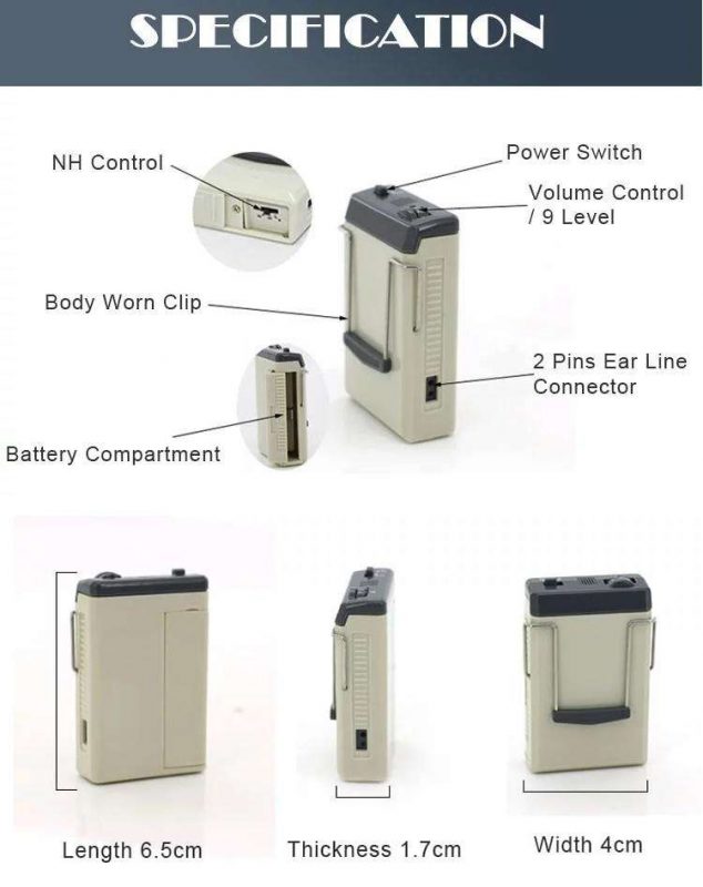 Rionet HA-20DX Pocket Hearing Aid Ear Machine - Low Price In BD