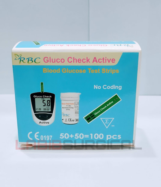 RBC Gluco Check Active glucose meter test strip – 50strips - Medistore