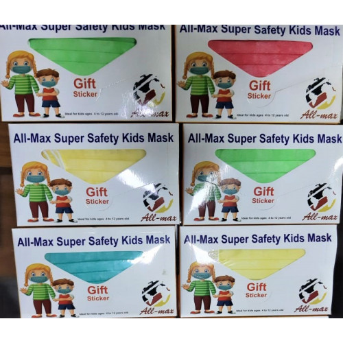 All-Max Super Safety Multicolor Kids Mask 20pcs Pack - Medistore