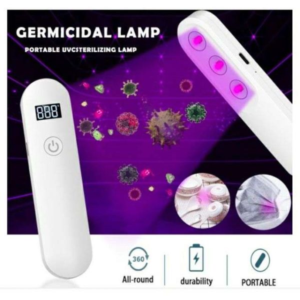 Handheld Portable UV-C Disinfection Sanitizer Ultraviolet UV Sterilizer ...